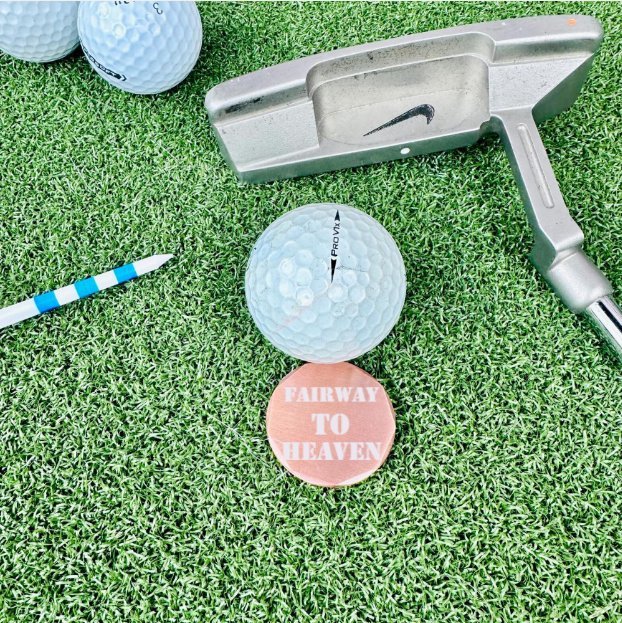 Custom Monogrammed Golf Ball Marker Copper With Initials - Groovy ...