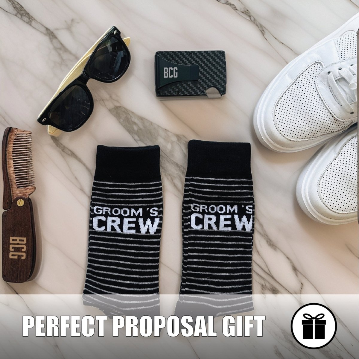 Elegant Groomsmen Collection - Personalized Groomsmen Proposal Gift Set ...