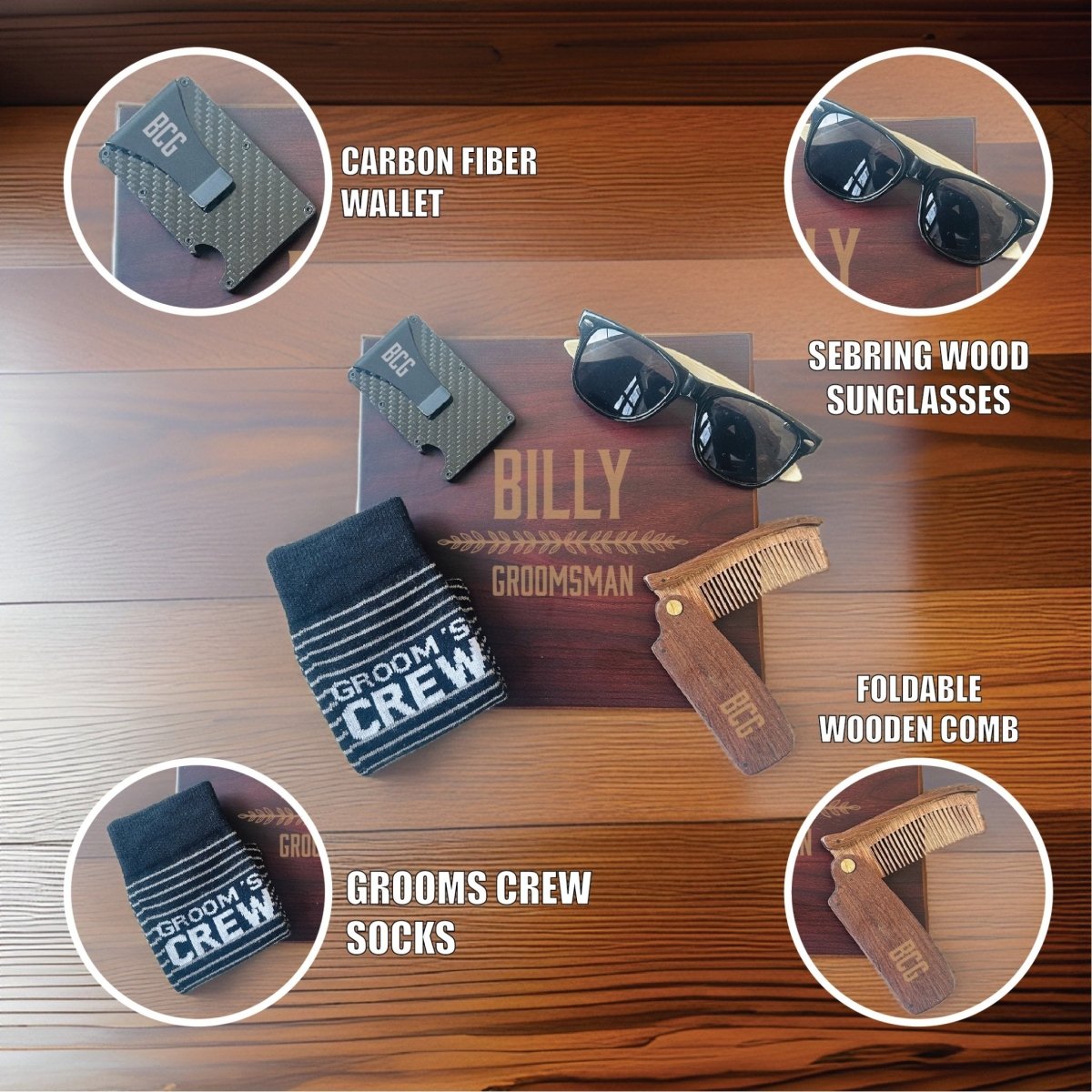 Elegant Groomsmen Collection - Personalized Groomsmen Proposal Gift Set ...
