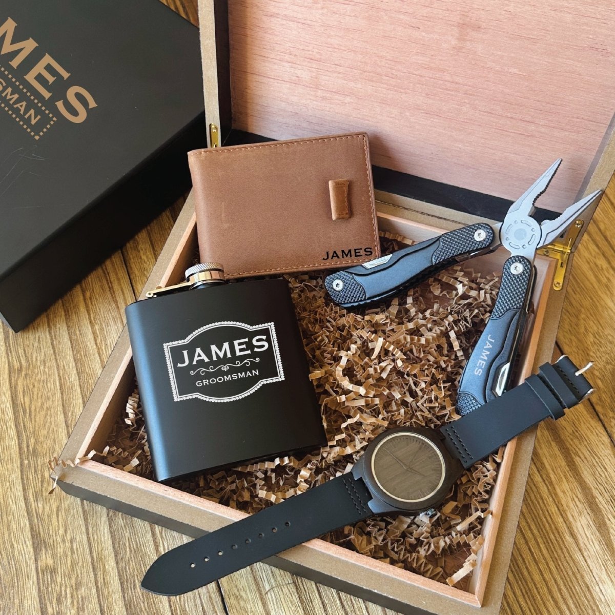 Premier Groomsman Gift Set – Personalized Accessories - Groovy ...