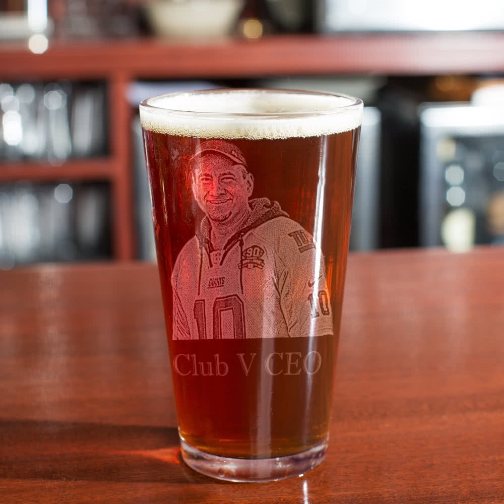 Custom Engraved Photo Pint Glass - Funny Groomsmen Gifts - Groovy ...