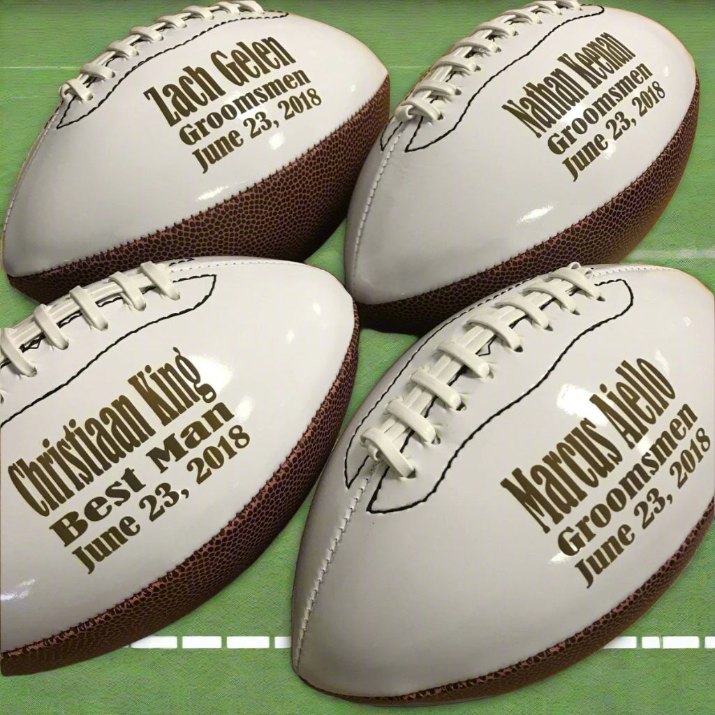 Personalized Football Gift, Custom Engraved with 3 Lines - Groovy ...