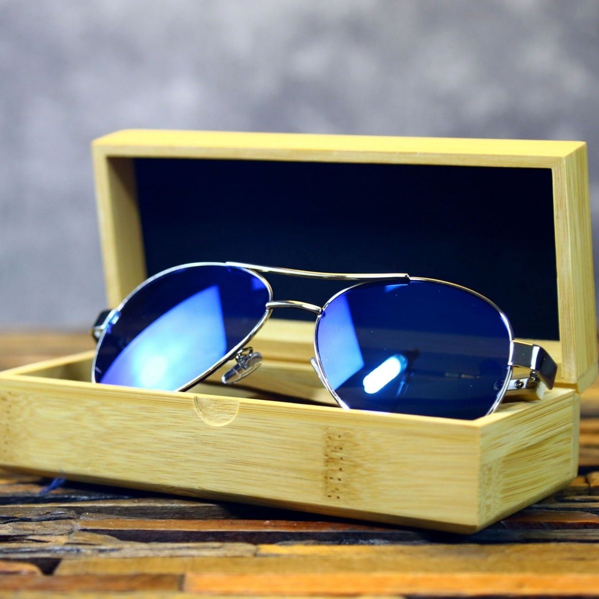 Custom Blue Ice Sunglasses - Groovy Groomsmen Gifts