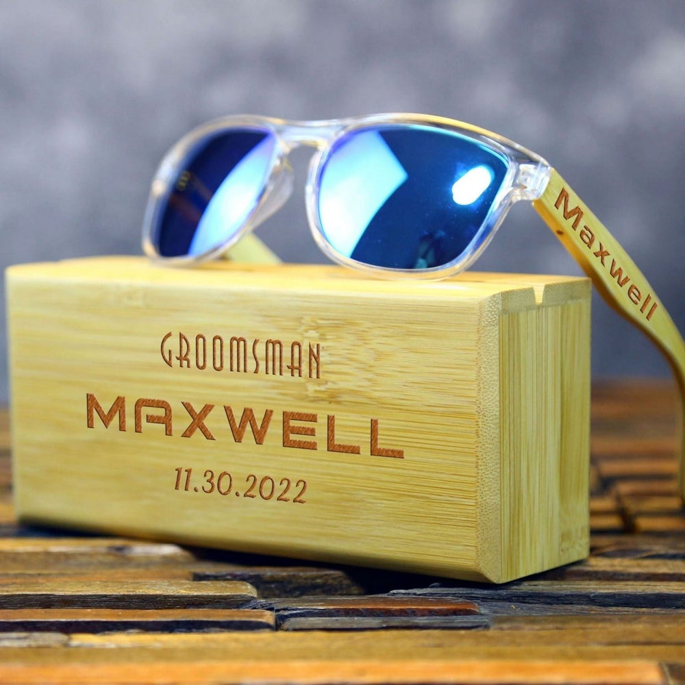 Custom Engraved Polarized Sunglasses for Groomsmen - Groovy Groomsmen Gifts